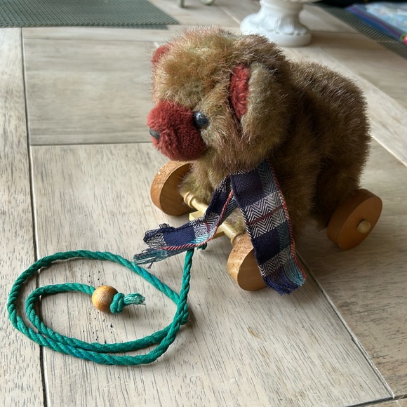 Applause | Toys | Vintage Applause Stuffed Bear On Wheels Pull Toy ...